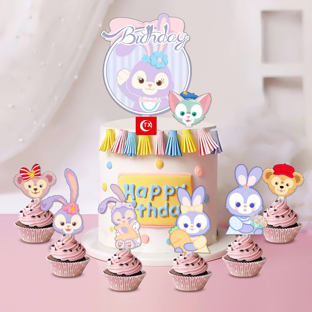 Acrylic PRINTING CHARACTER CAKE TOPPER, ACRYLIC SET TOPPER CHARACTER ...