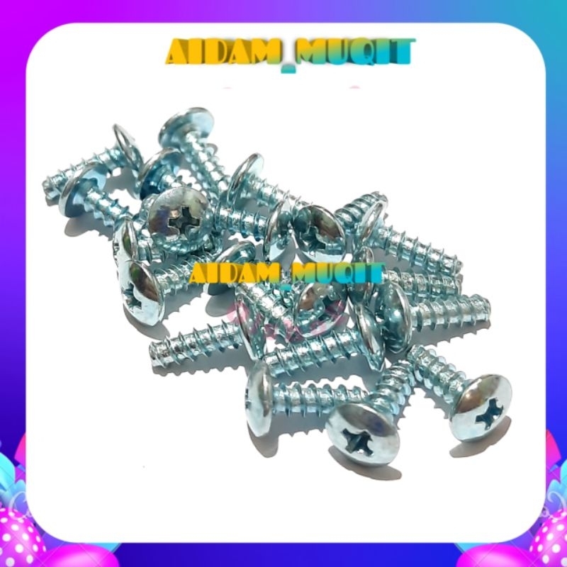 100 PCS HONDA MATIC 4X12 BOLT BLUE COLOR BEAT BODY BOLT 4X12 HONDA BODY ...