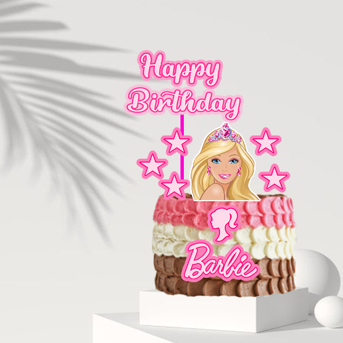 Jt - Barbie Birthday Cake Topper / Birthday Cake Decoration | Shopee ...