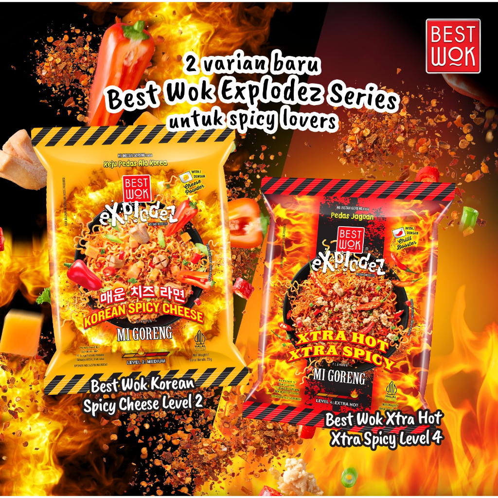 Best Wok Explodez Korean Spicy Cheese/Xtra Hot Xtra Spicy Noodles ...