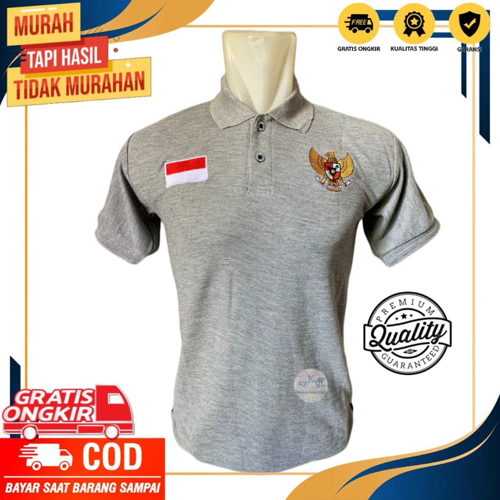 Garuda Indonesia Abu T-SHIRT / Polo SHIRT / Collar T-SHIRT | Shopee ...