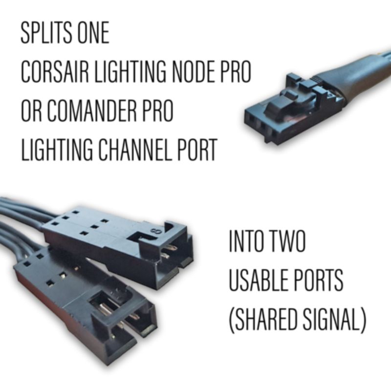 Corsair Lighting Channel of Commander/Node Pro Splitter Cable 3pin ...