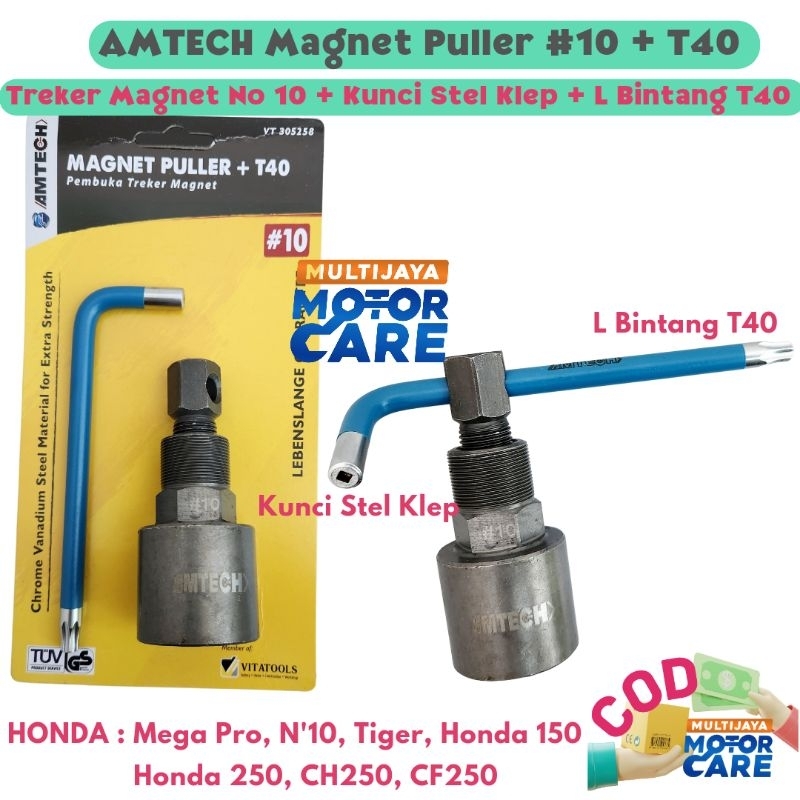 AMTECH Treker Magnet 10 + L Star Valve Set T40 Magnet Puller No. 10 8 ...