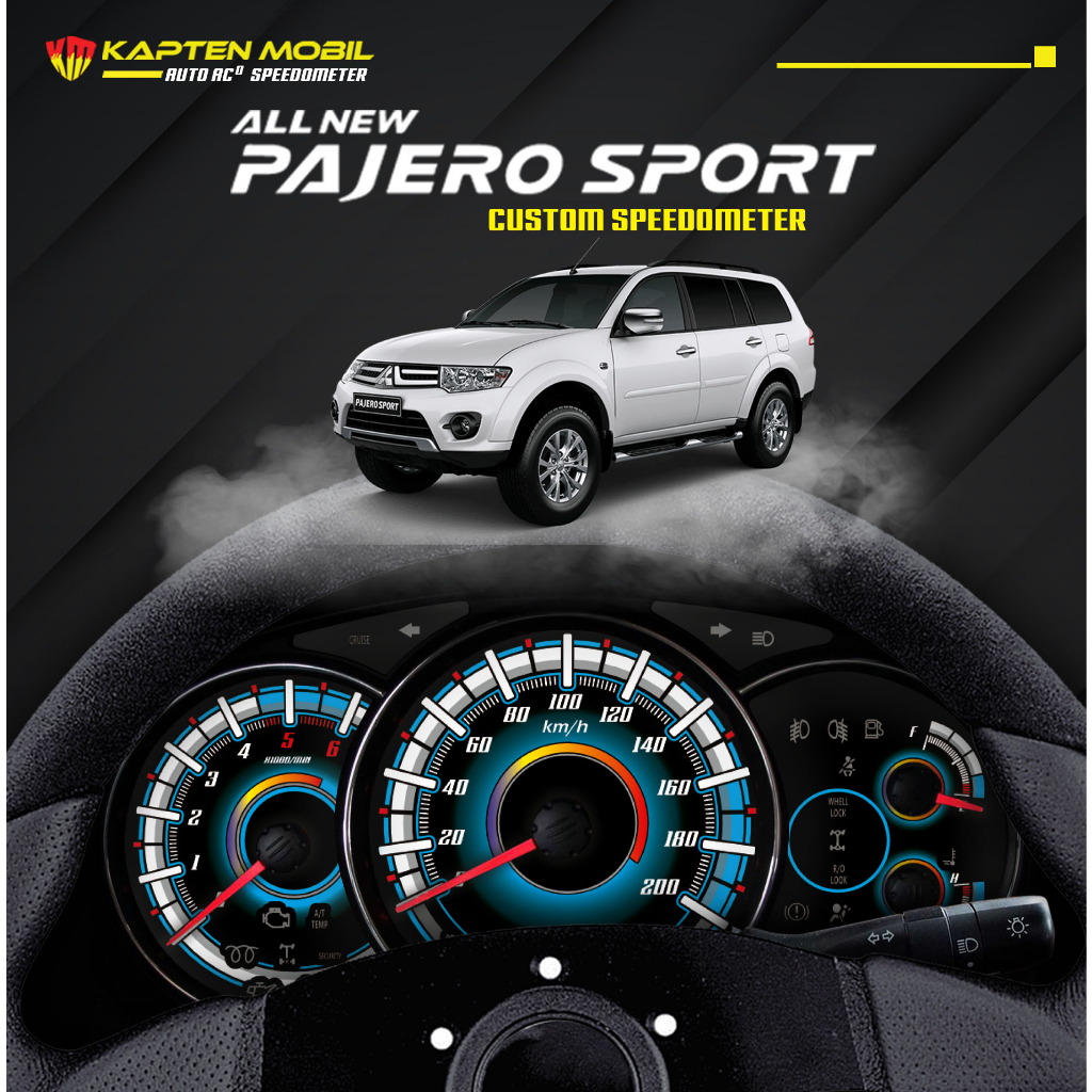 Custom Car Speedometer Panel Pajero Sky Blue V2 Series | Shopee Philippines