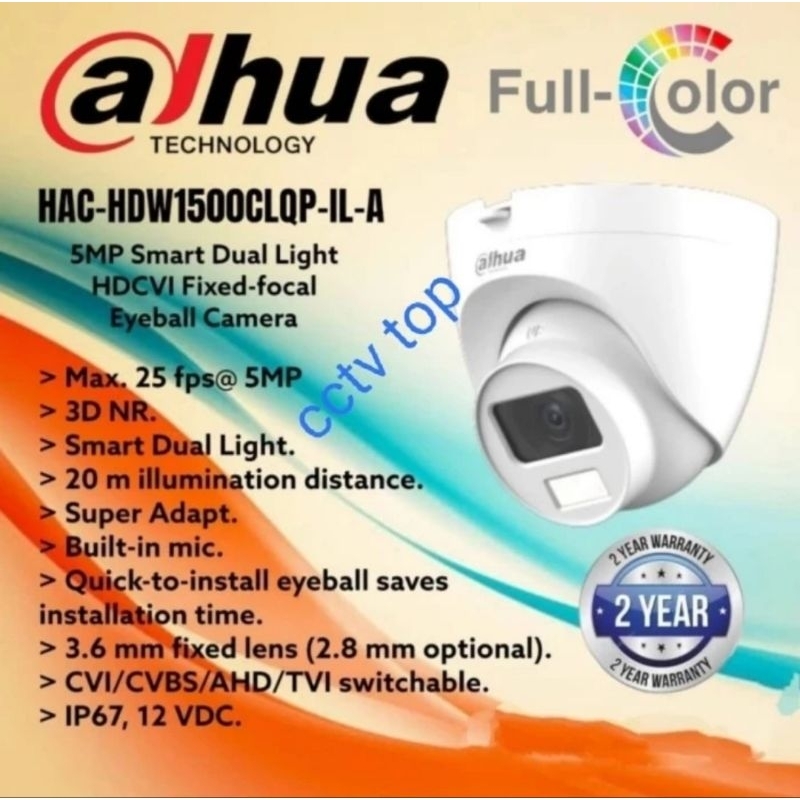 Dahua 5mp Colorvu cctv Camera indoor Audio HDW1500CLQP-IL-A | Shopee ...