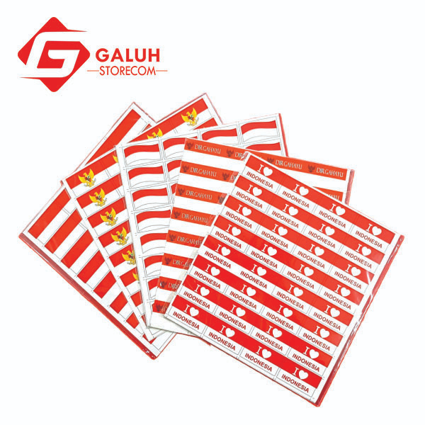 MERAH Red and White Flag Stickers / Flag Stickers / Hut Ri Stickers ...
