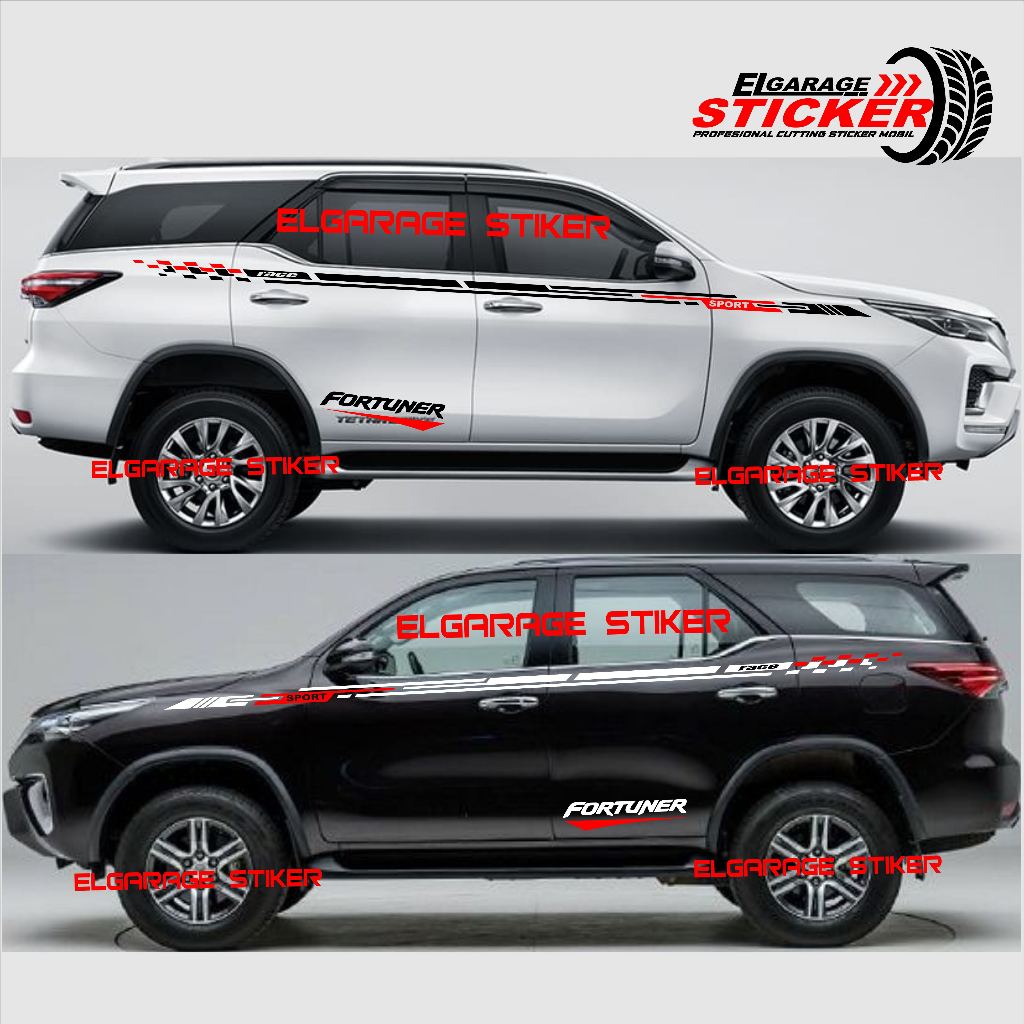 Fortuner car stickers cutting striping list stickers for Fortuner ...