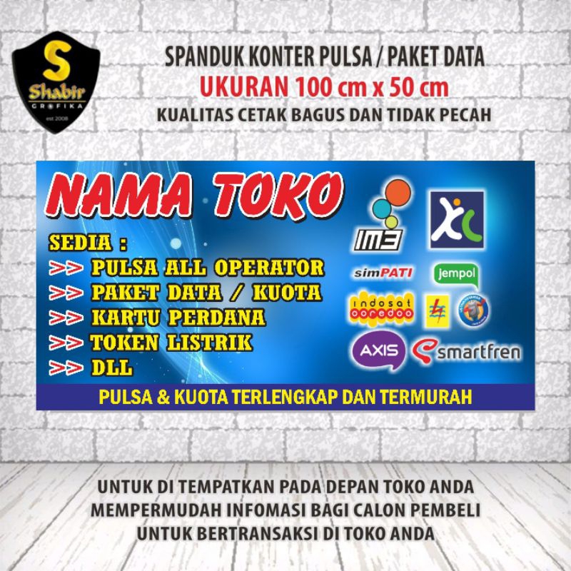 Pulsa COUNTER BANNER 100 cm x 50 cm | Shopee Philippines