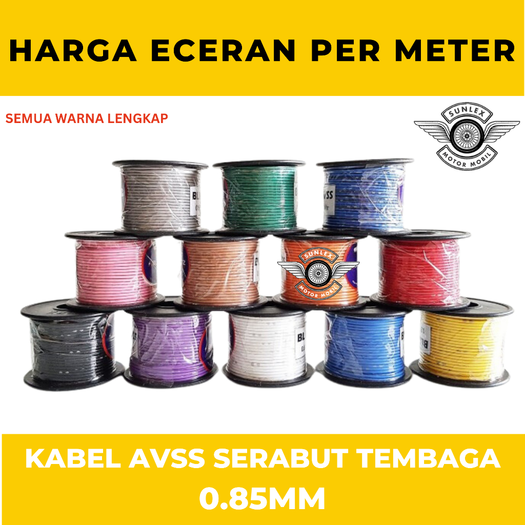 MESIN PER METER AVSS CABLE SPOT 0.85MM 0.85 UNIVERSAL COPPER STRING ...