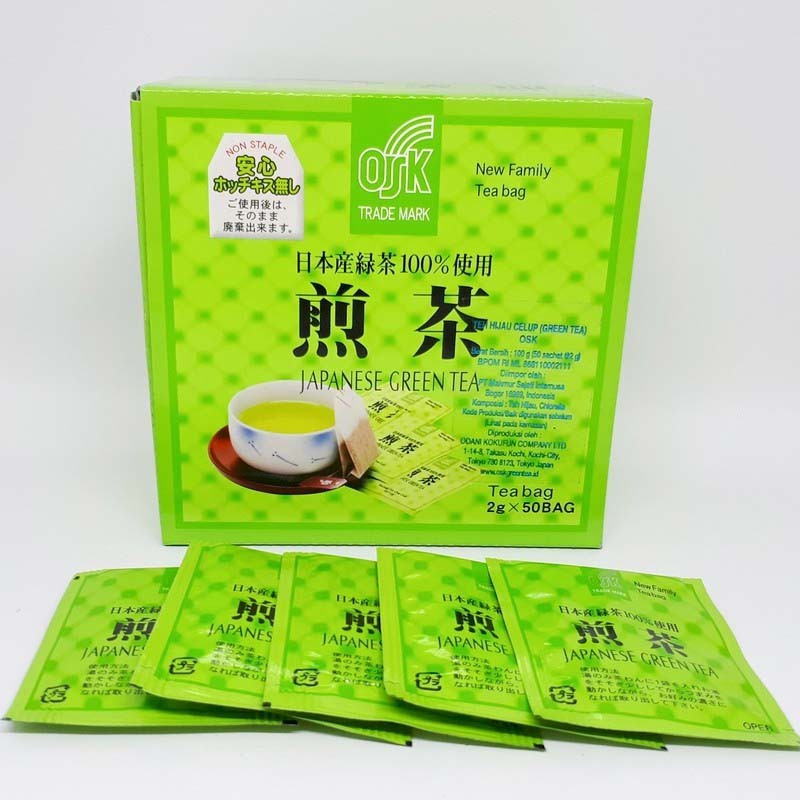 HIJAU Osk Japanese green tea Japanese green tea retail 1 sachet (2 gr) Halal MUI | Shopee ...