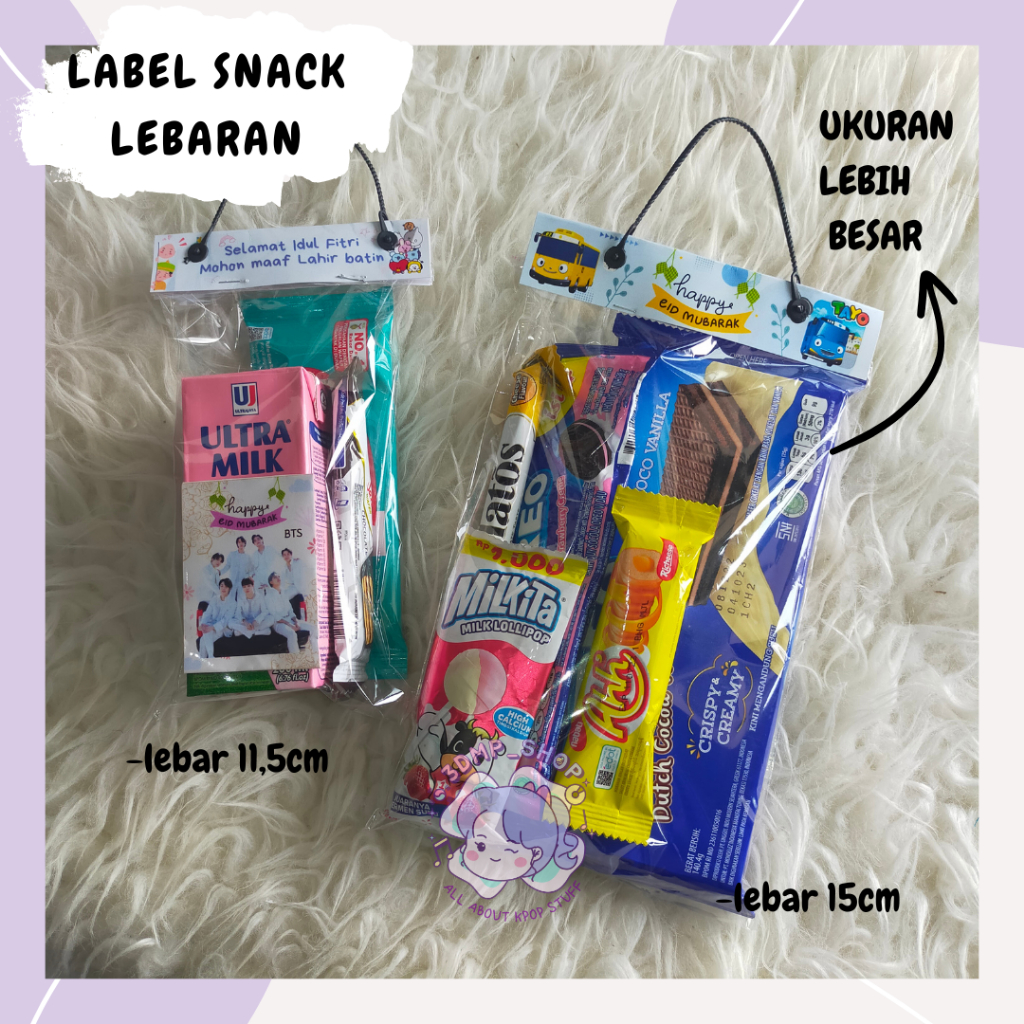 MINIMAL [Retail Order 20PC] Size 15x24cm lebaran snack LabelAn lebaran ...