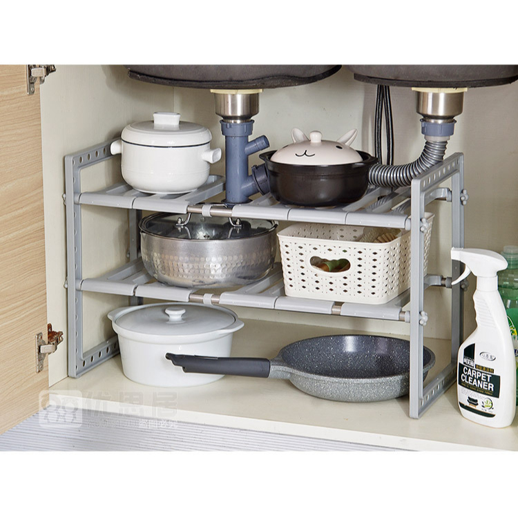 Multipurpose Shelf Pan Rack Under the Sink / Stacking Shoe Rack ...