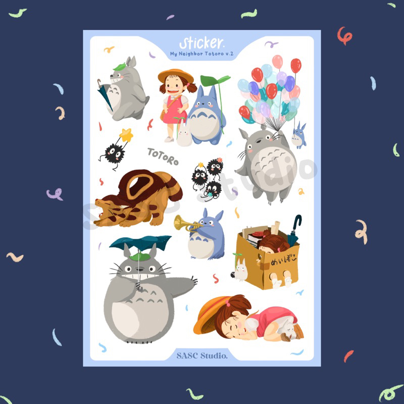 Studio Ghibli Sticker | My Neighbor Totoro, ponyo, howl, kiki And ...