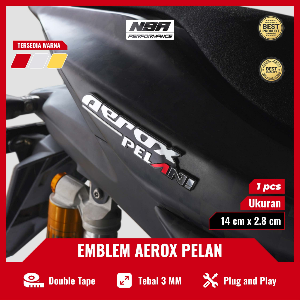 NSA 1PCS AEROX EMBLEM SLOW RAISED NOT AEROX STICKER RACING MOTORCYCLE ...