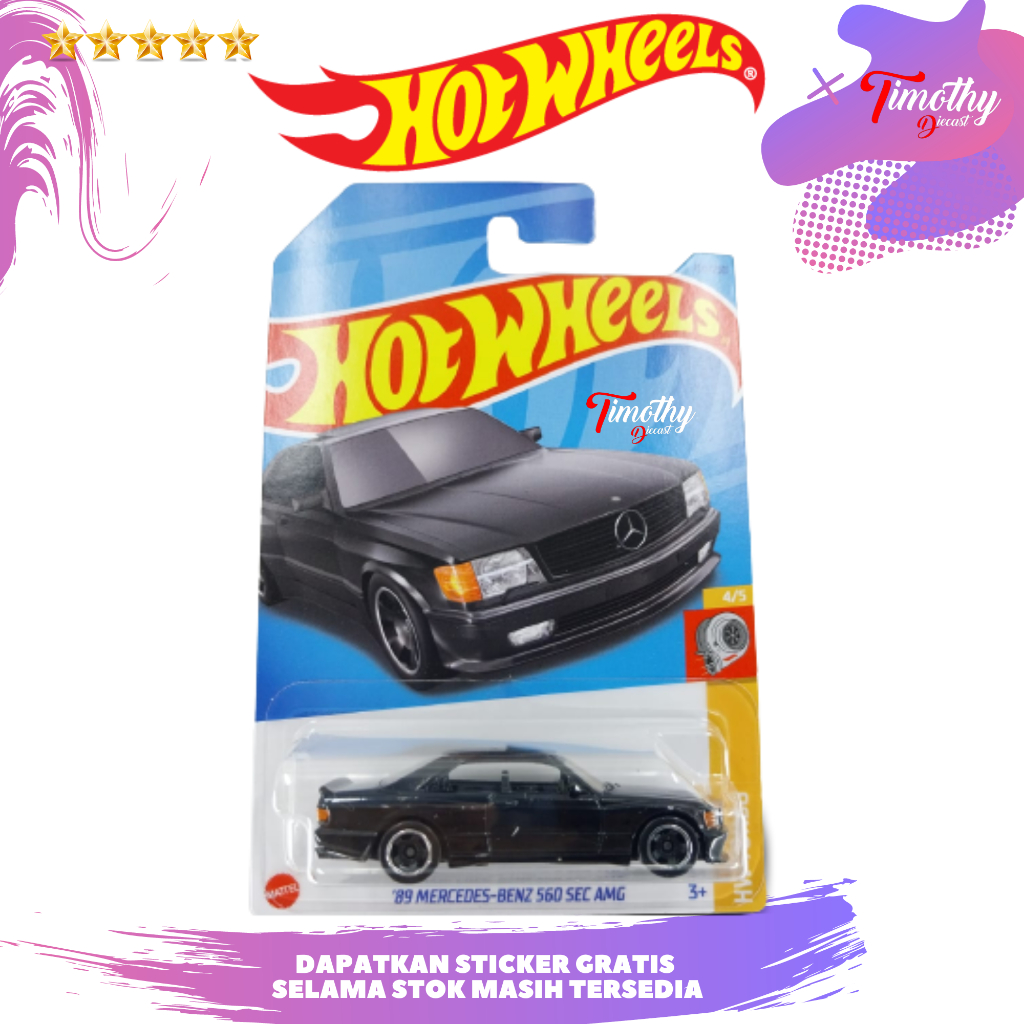HITAM Hot Wheels 89 Mercedes Benz 560 SEC AMG black | Shopee Philippines