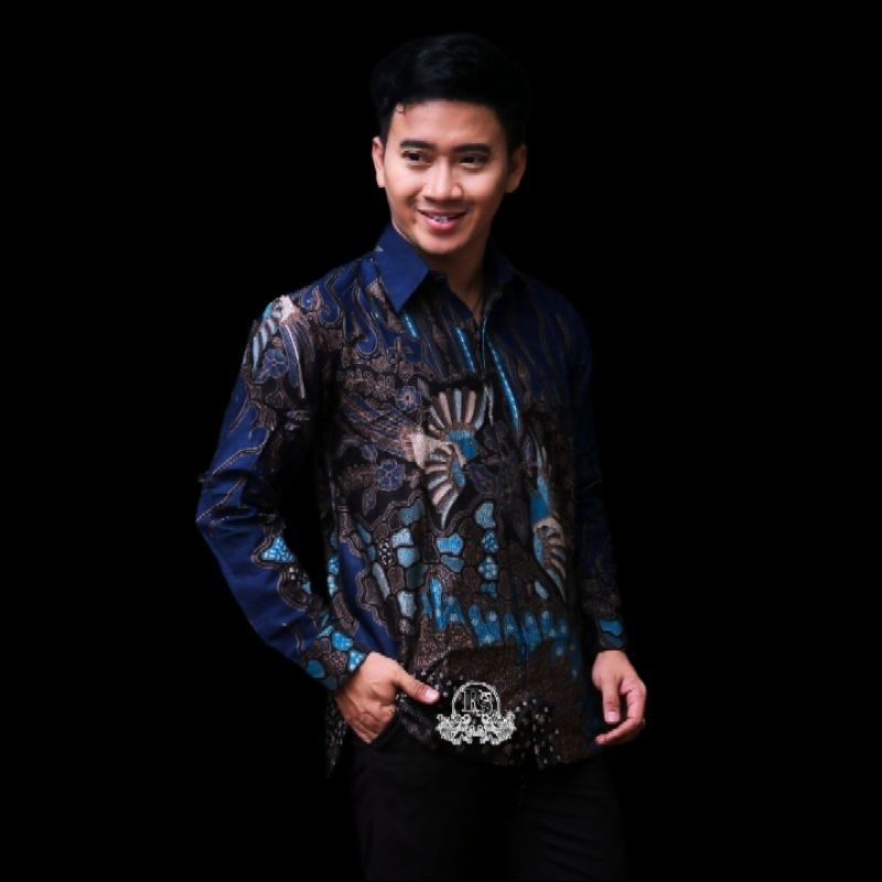 KEMEJA Regular long-sleeved men's batik shirt made of polymicro ...
