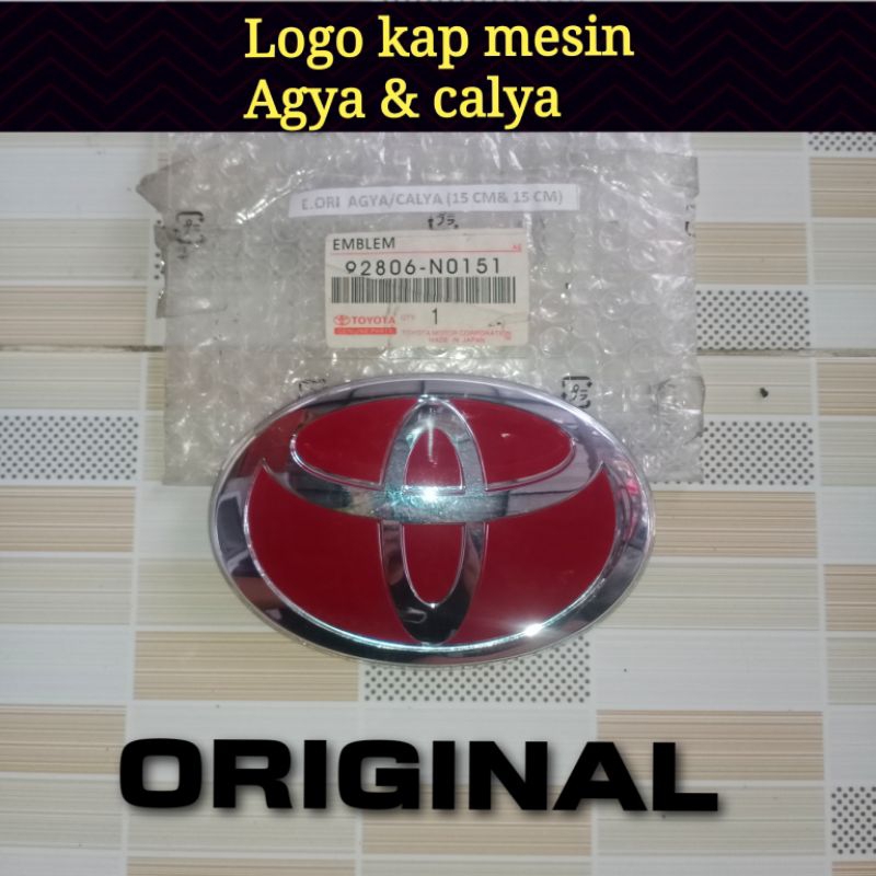 MESIN Toyota Agya and calya engine hood logo Emblem | Shopee Philippines