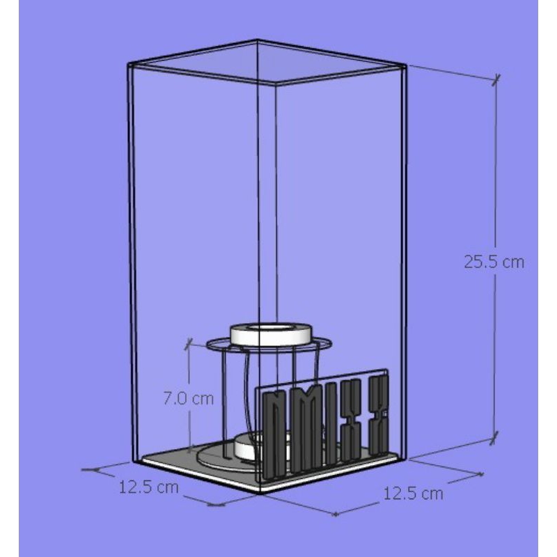 Nmixx Lightstick Standing Box With Upright Logo | Acrylic Light Stick ...