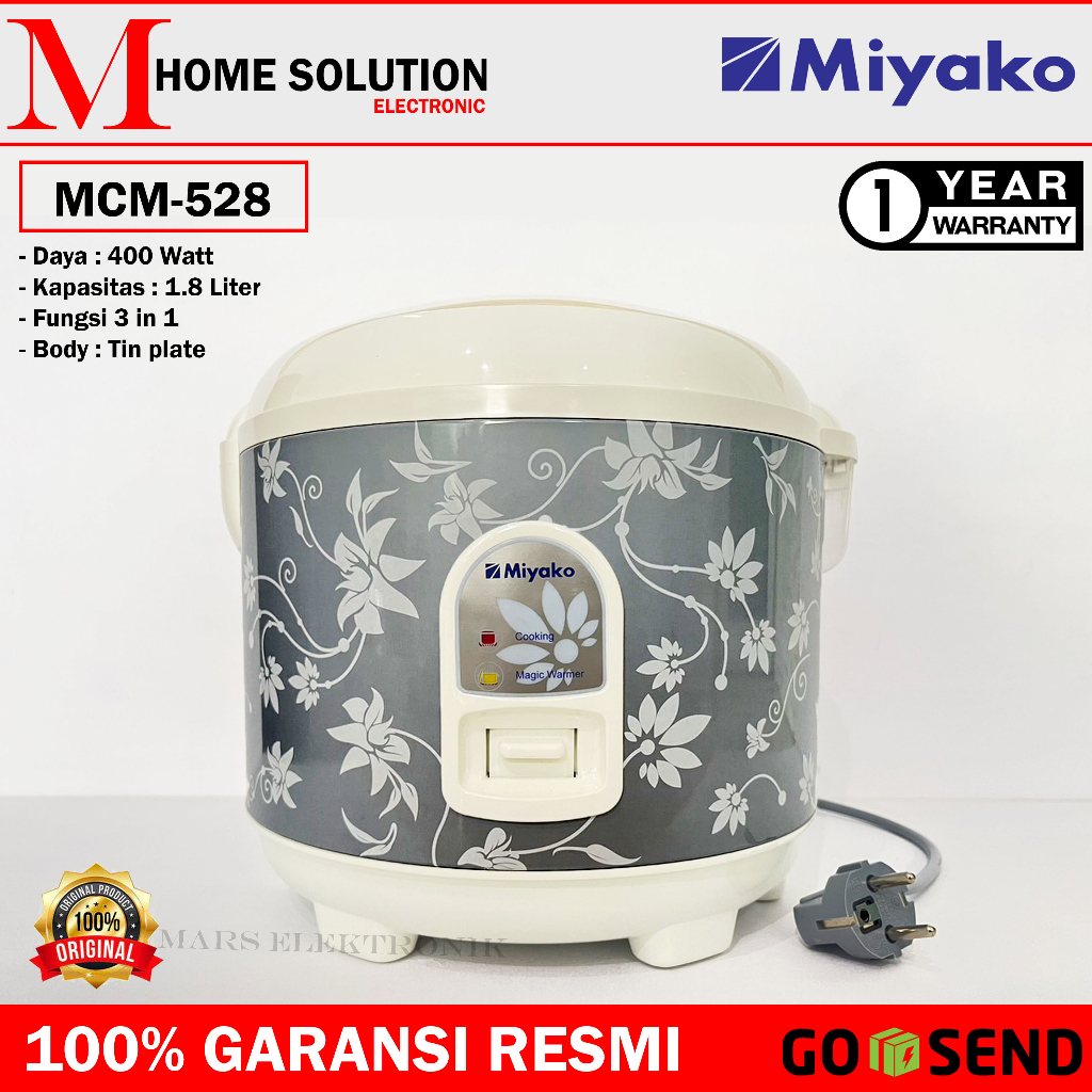 Miyako RICE COOKER - MCM-528 - 1.8 LITER Capacity - MAGIC COM MIYAKO ...