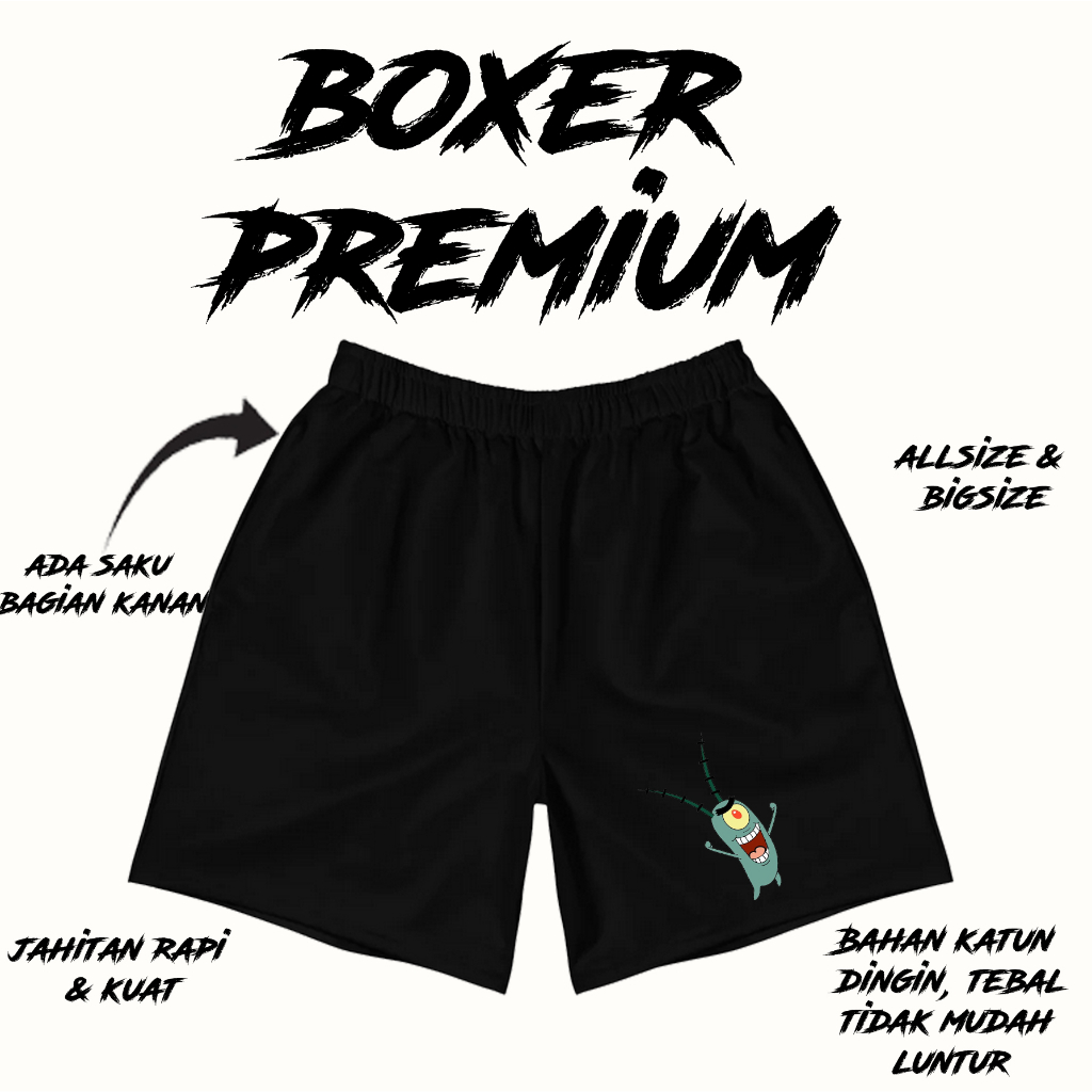 Distro BOXER Shorts PREMIUM SPONGEBOB Theme PLANKTON Character P4 ...