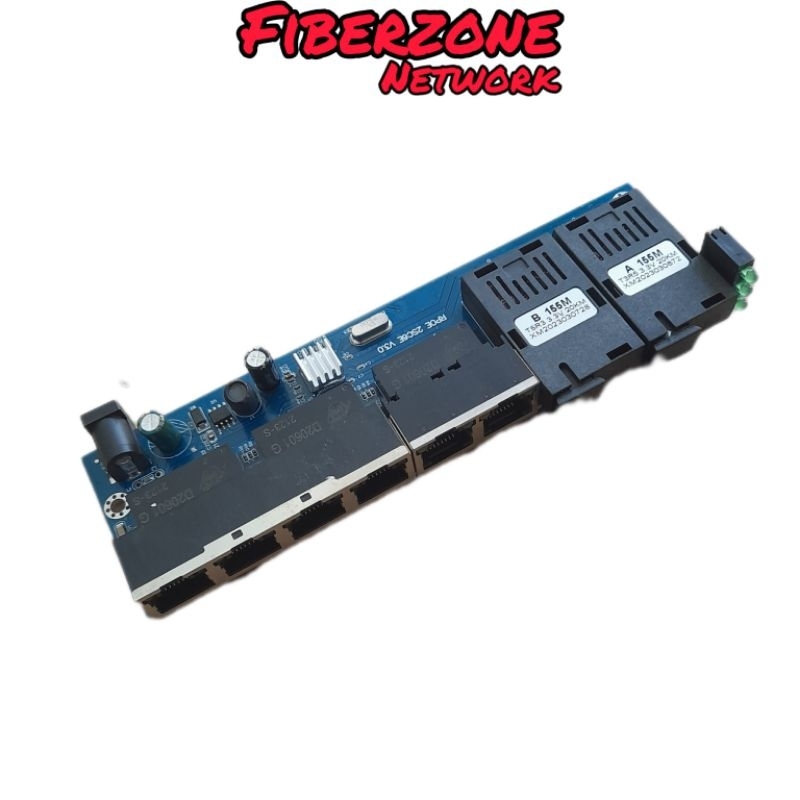 Converter 2F6E fiber ethernet switch 2fo 6lan 10/ 100M board only ...