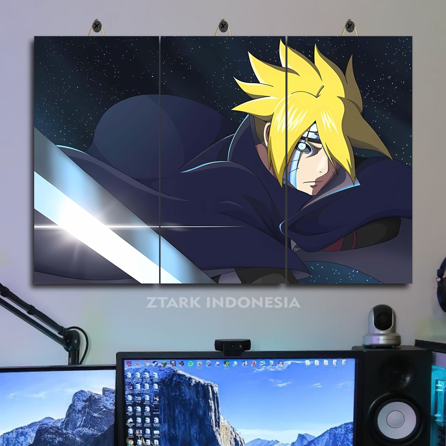 AESTHETIC ANIME ROOM DECORATION BORUTO IMAGE 45X30 MULTI PANEL ...