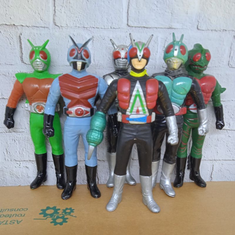 Rhs Vintage Kamen Rider Showa Rider set of 6 Bandai Japan | Shopee ...