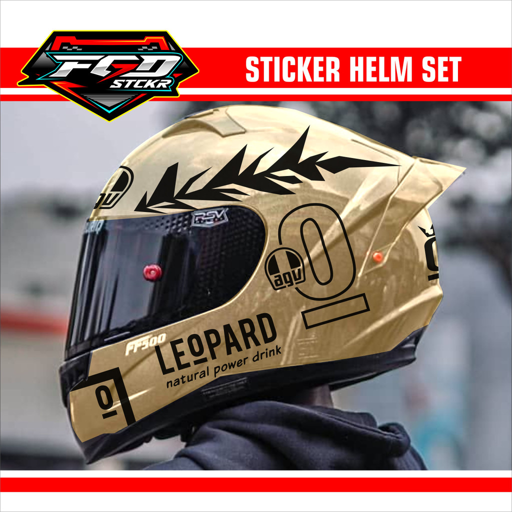 Helmet Sticker - CUTTING LEOPARD JM Sticker SET For Helmet | Shopee ...