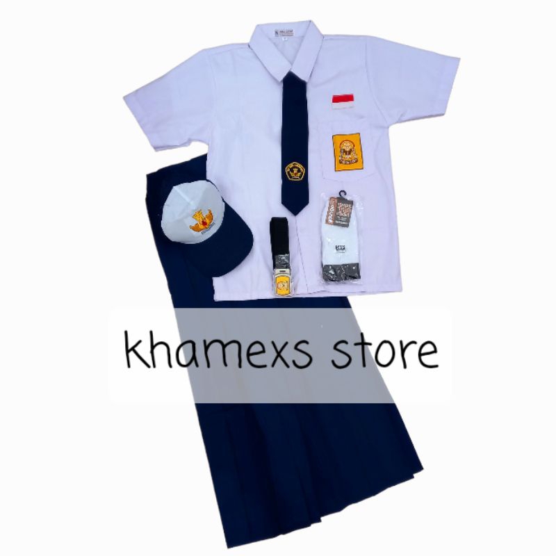 Super Complete Suit School Uniform Short Shirt Long Skirt SMP | Shopee ...