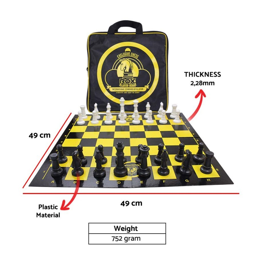 Rox Percasi Plastic Chess Folding Board 4 Bags 1 Set | Shopee Philippines