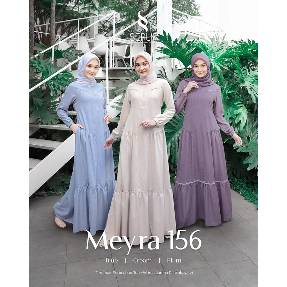 Newest SEPLY GAMIS MEYRA 156 CREAM //PLUM //BLUE | Shopee Philippines