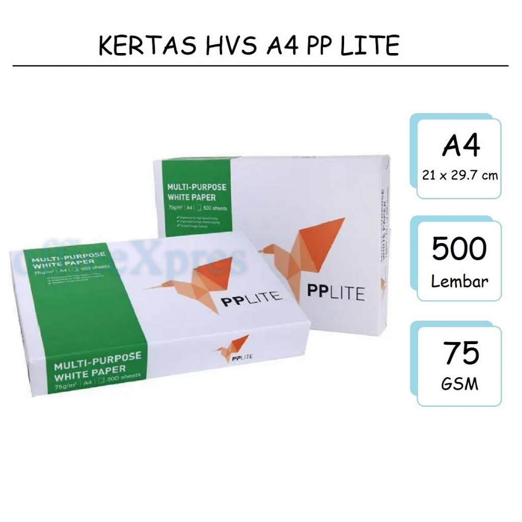 Paperlite F4, A4 75Gram HVS Paper PP Lite Paper/ Photocopy Paper ...