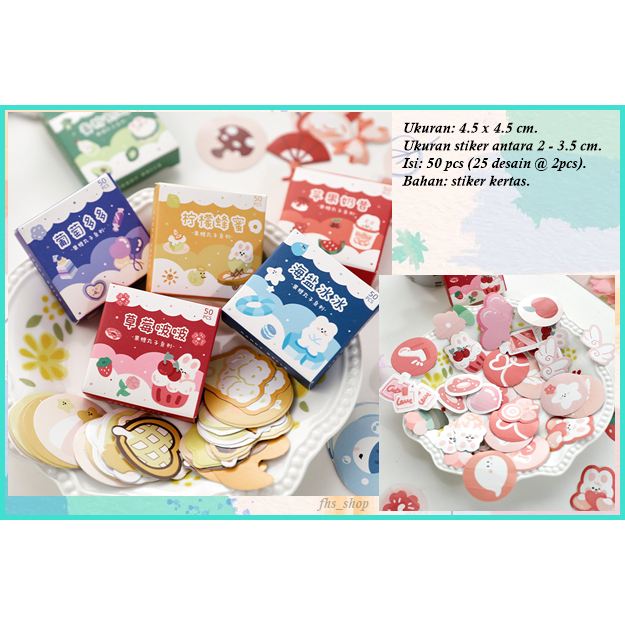 50pcs Aesthetic Sticker Diary Book Sticker Aesthetic Scrapbook Sticker ...