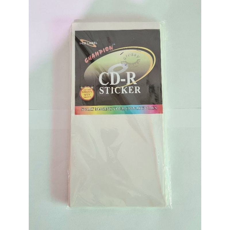 GLOSSY CHAMPION CD / DVD LABEL STICKER | Shopee Philippines