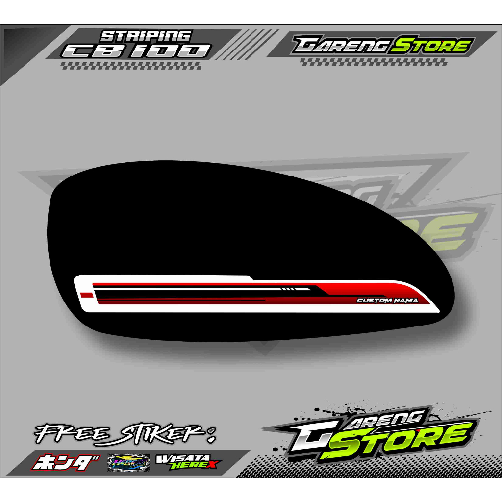 Striping Variation HOLOGRAM HONDA CB100 STICKER CUSTOM Name | Shopee ...