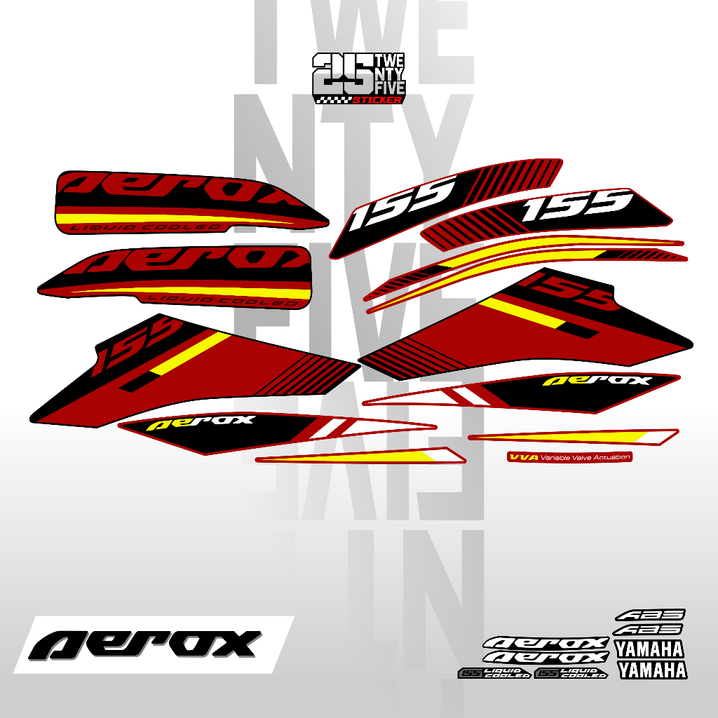 STRIPING AEROX 155 VVA / STICKER AEROX 155 JAPAN VVA / STICKER AEROX ...