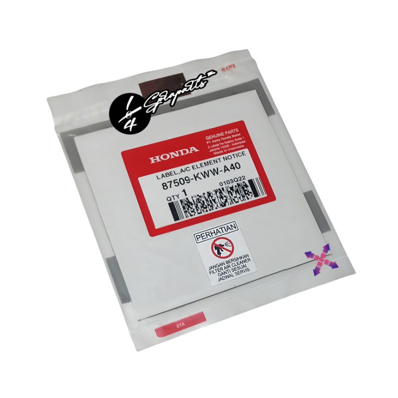 Honda Filter Sticker Complementary Sticker | Shopee Philippines