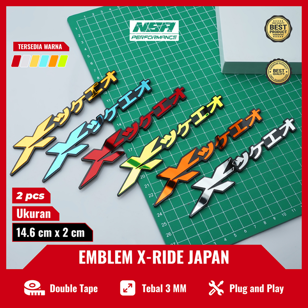 Nsa 2 PCS EMBLEM XRIDE JAPAN LOGO XTRIDE JAPAN NOT STICKERS OR STICKER ...