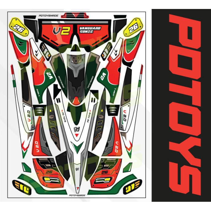 Original Vanguard Sonic V2 Decal Sticker By PD Toys | Shopee Philippines