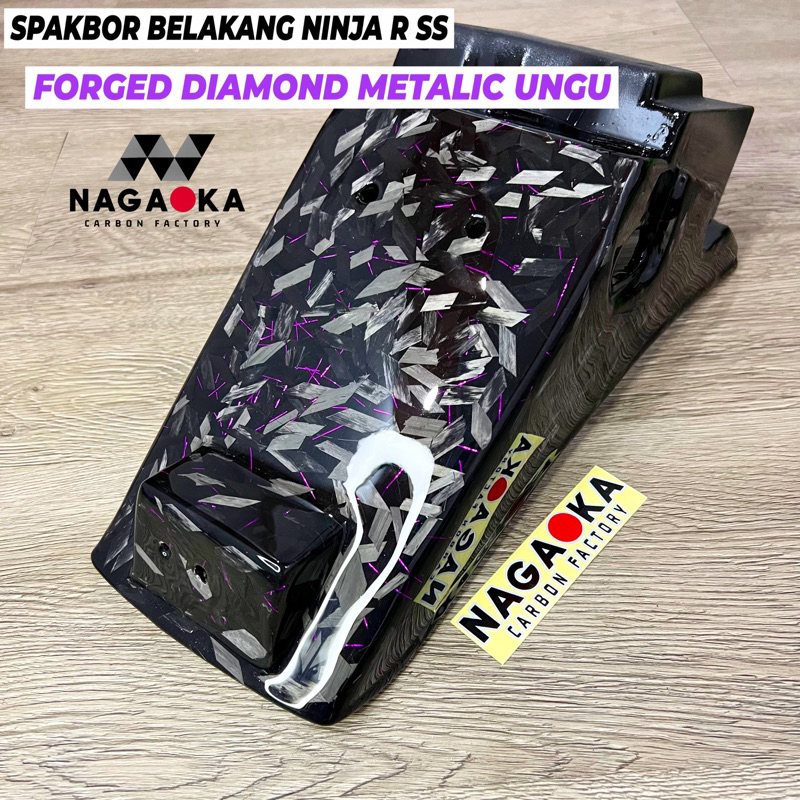 UNGU NINJA SS R KIS FORGED DIAMOND METALLIC PURPLE REAR SPAKBOR BODY ...