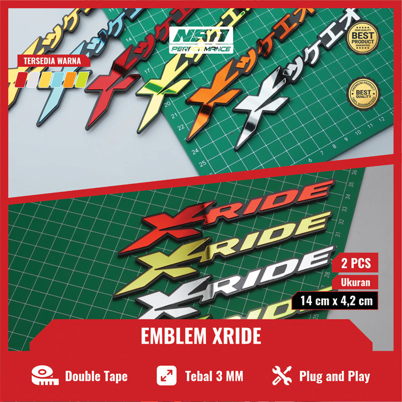 Nsa 2PCS EMBLEM XRIDE LOGO XRIDE 115 125 STICKER XRIDE Japan STICKER ...