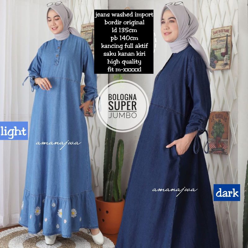 Jeans gamis ld135cm size XXL | Shopee Philippines