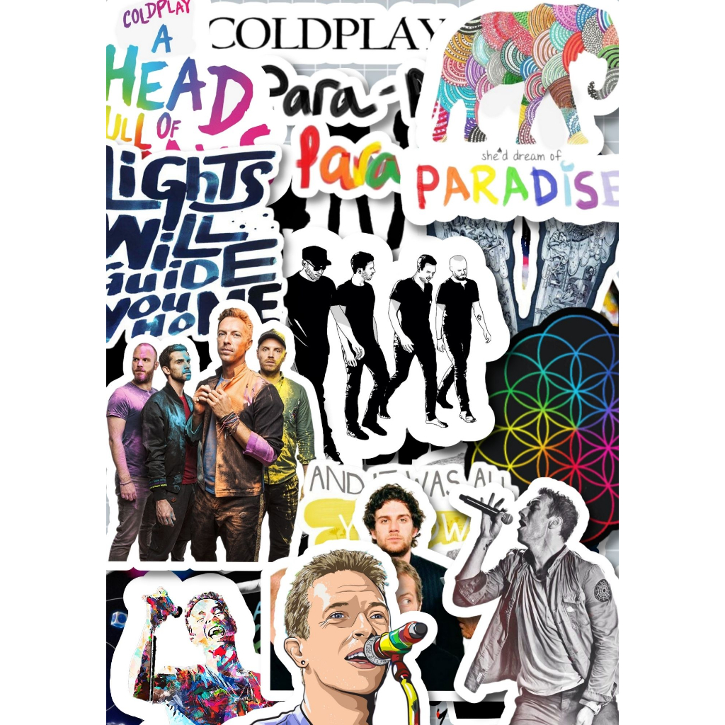 Sticker VINYL AESTHETIC 20pcs STICKER BAND COLDPLAY ROCK METAL ...