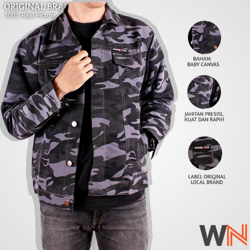 Men's Jacket Striped Army Jacket Army Jacket Semi Parka Striped ...