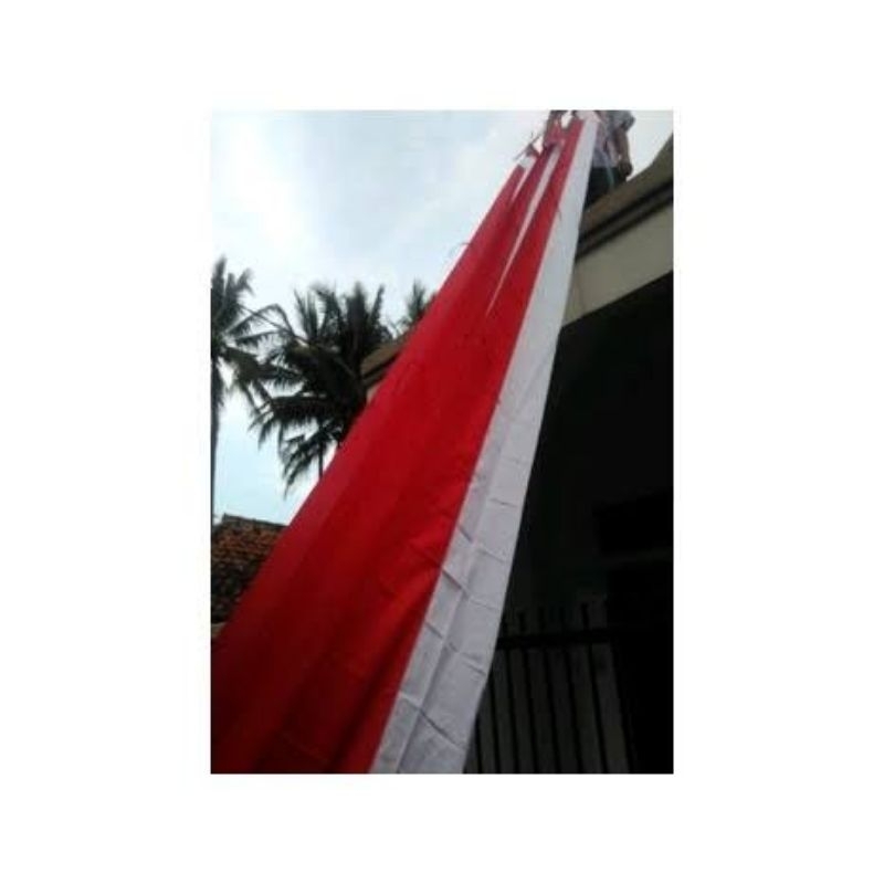 MERAH JUMBO RED AND WHITE WING FLAG 60CM WIDTH 5 METER 4 METER 3 METER ...