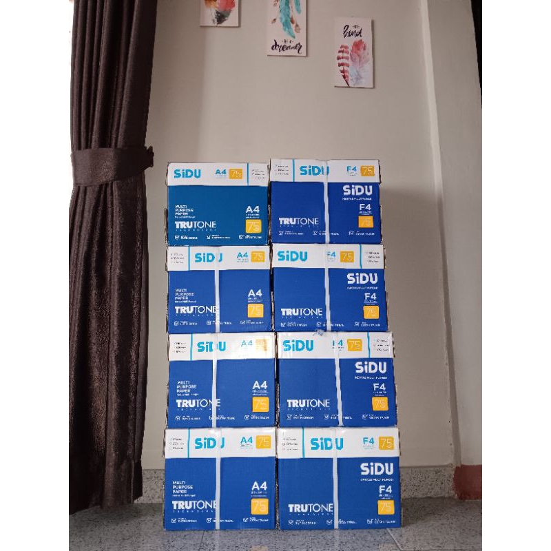 Hvs paper 75 gsm 500 sheets sidu A4 & F4 - sidu paperone copy paper | Shopee Philippines