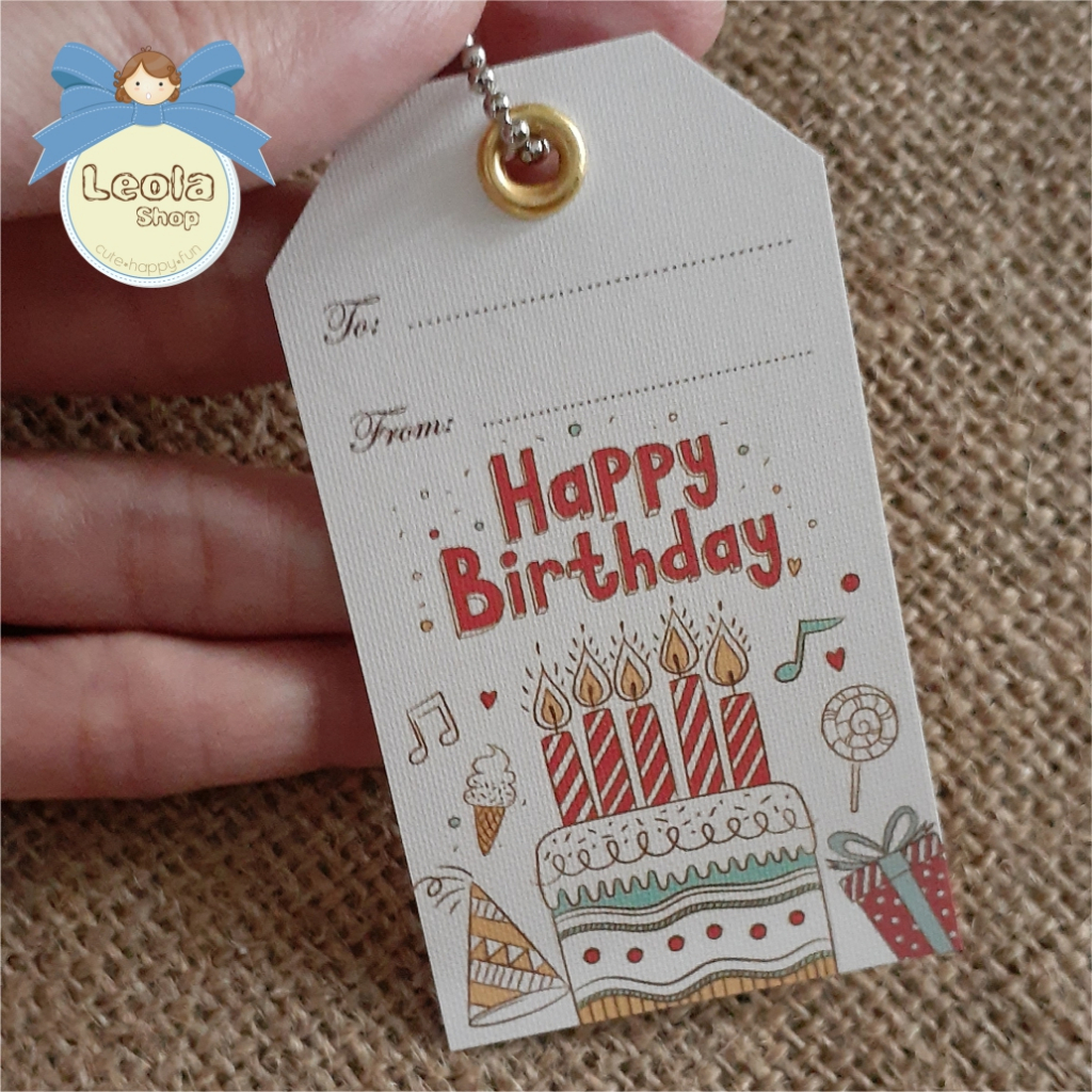 Happy Birthday Hang Tag - bdaycake / Birthday Greeting Card Birthday ...