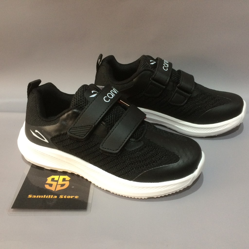 Carvil Razor C Sporty School Shoes Casual Sneakers Full Black White ...