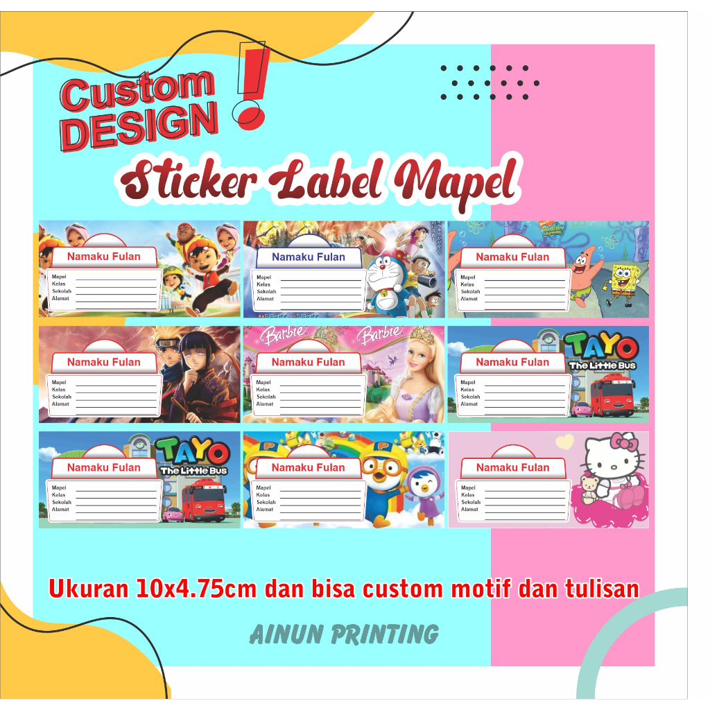 Cartoon School Maple Stickers | Shopee Philippines
