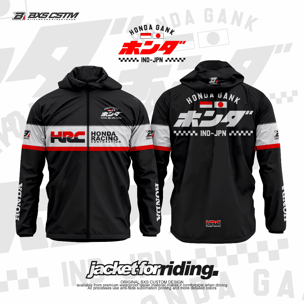 Hrc JACKET HONDA RACING JACKET HONDA GANK PREMIUM WATERPROOF CBR SONIC ...